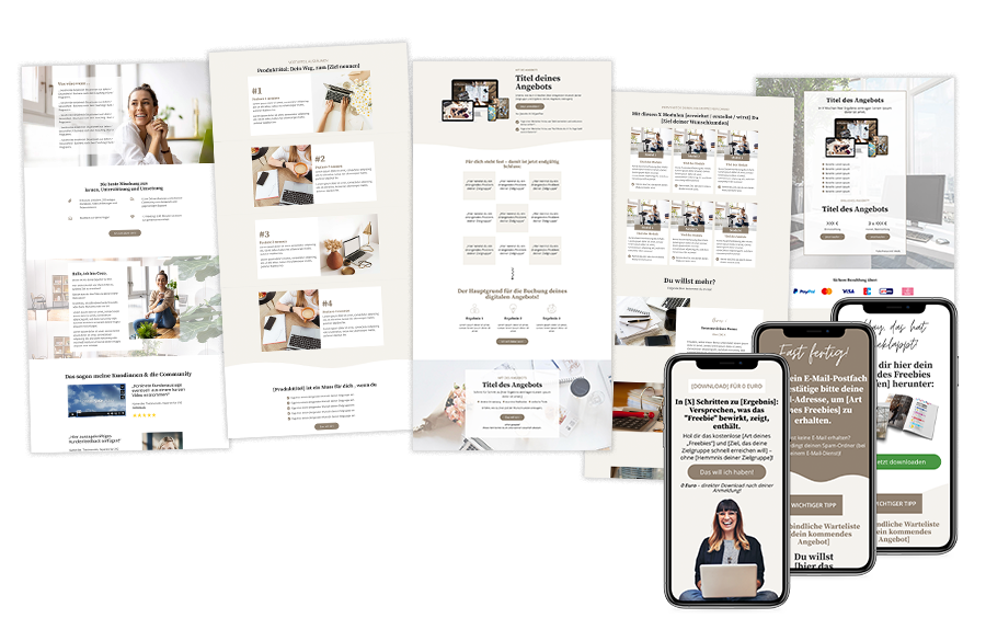 Landingpage Templates Bundle - Frau König Landingpage Templates Bundle - Frau König